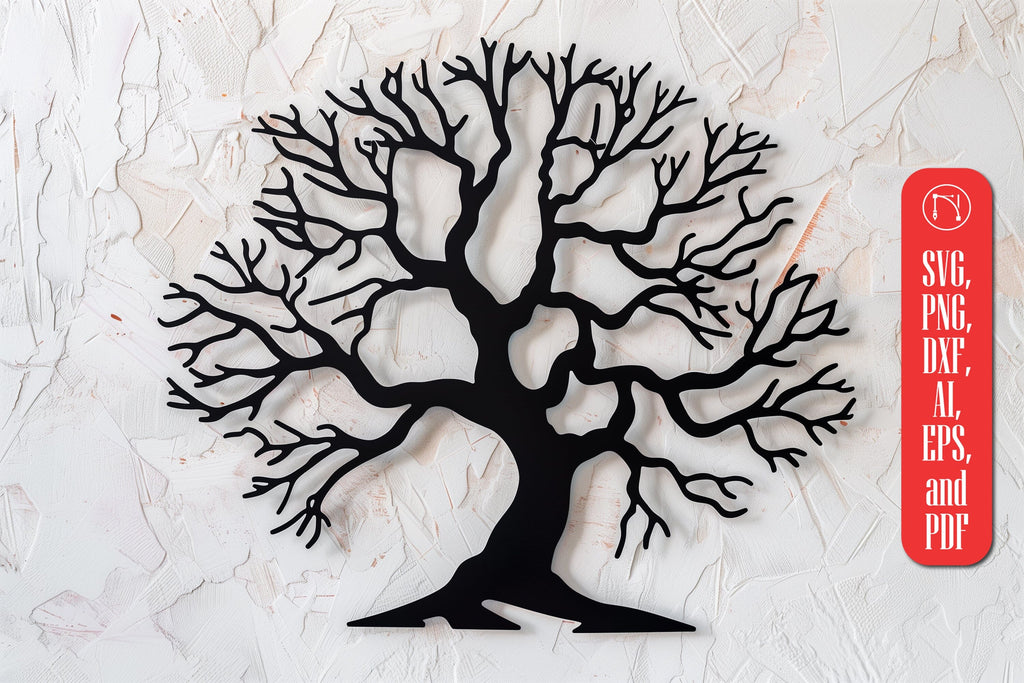Tree Laser Cut SVG cut File - So Fontsy