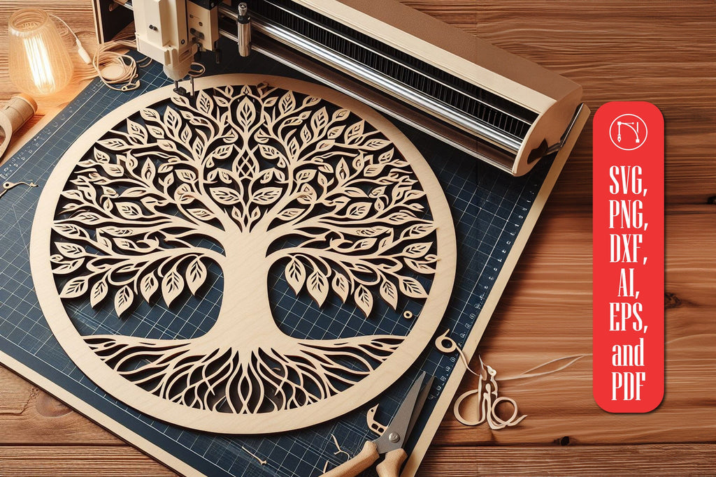 Tree Laser Cut SVG file - So Fontsy