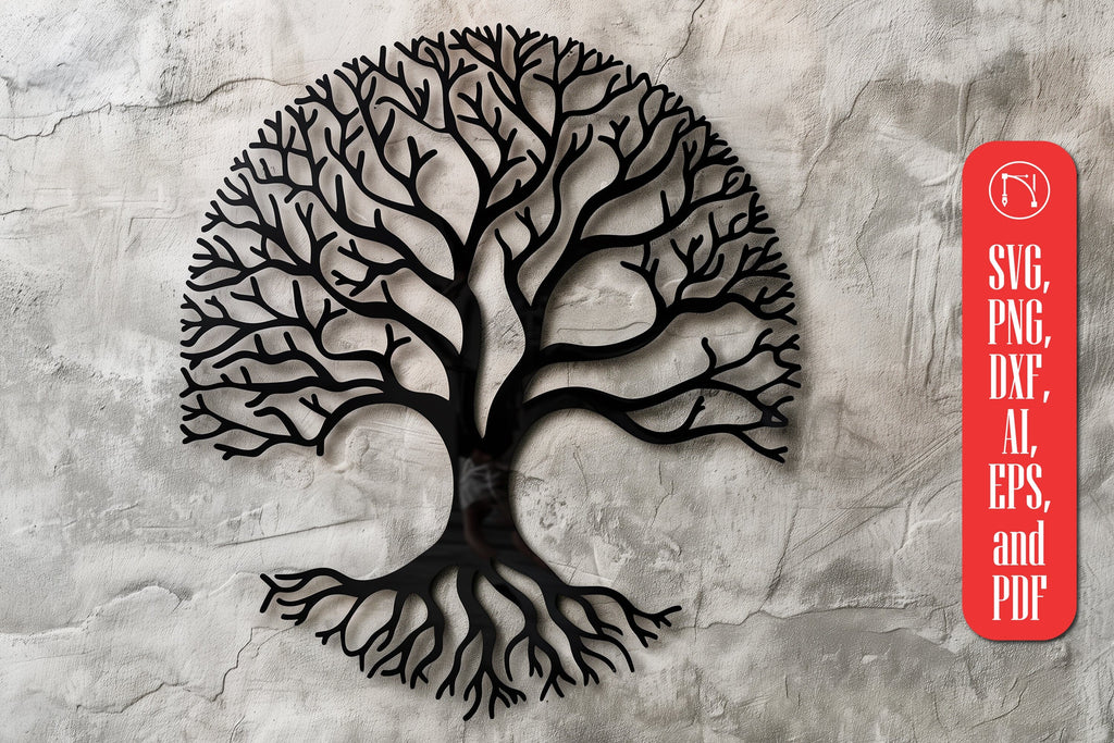 Tree laser cut SVG file wall decor - So Fontsy
