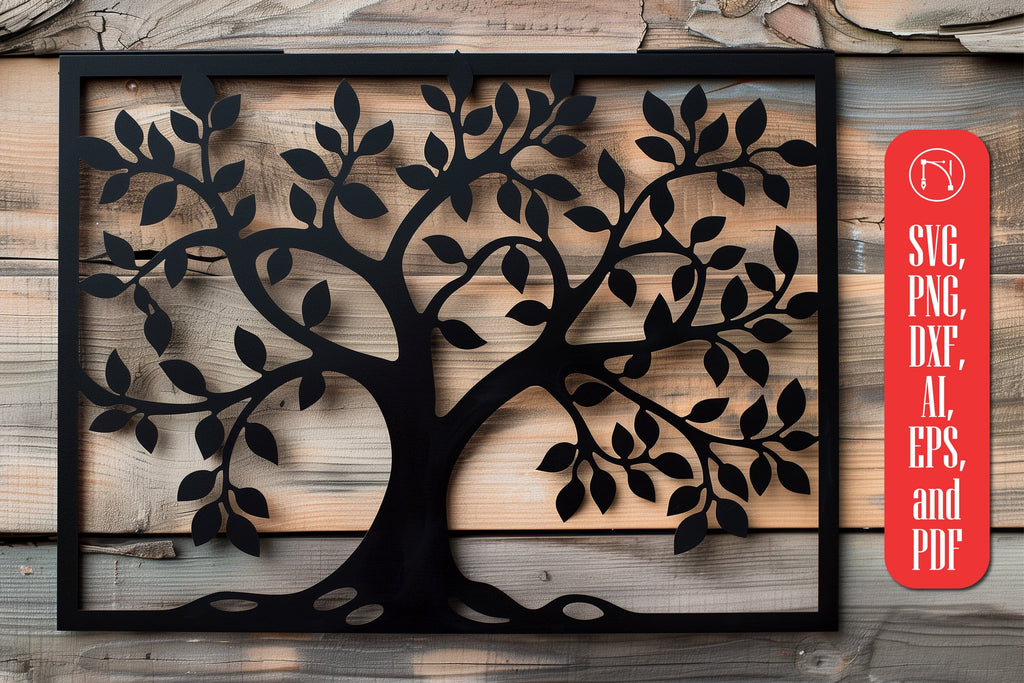 Tree laser cut SVG file wall decor - So Fontsy
