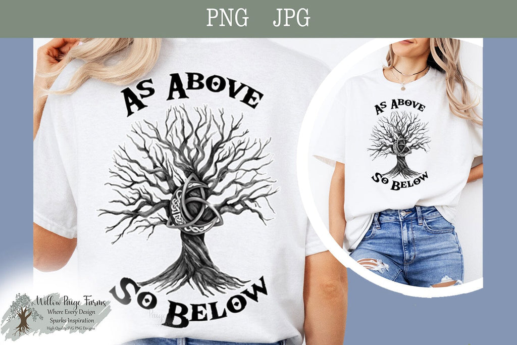 Tree of Life with Triquetra & Celtic Crescent Moon | As Above, So Belo ...