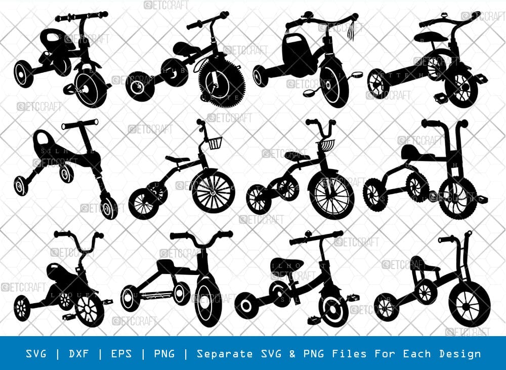 Tricycle Svg Cricut Cut Files Png Bundle, SB01164 - So Fontsy