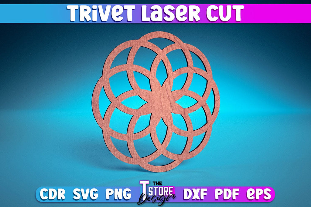 Trivet Laser Cut | Trivet Laser Cut Design | CNC Files - So Fontsy