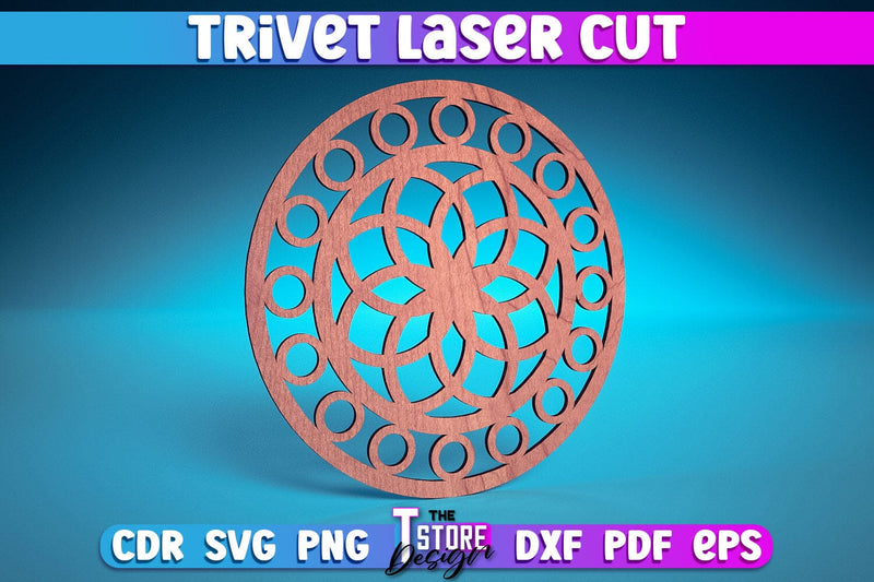 Trivet Laser Cut | Trivet Laser Cut Design | CNC Files - So Fontsy