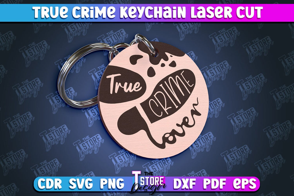 True Crime Keychain | Round Keychain | Criminal Show | Detective | CNC ...