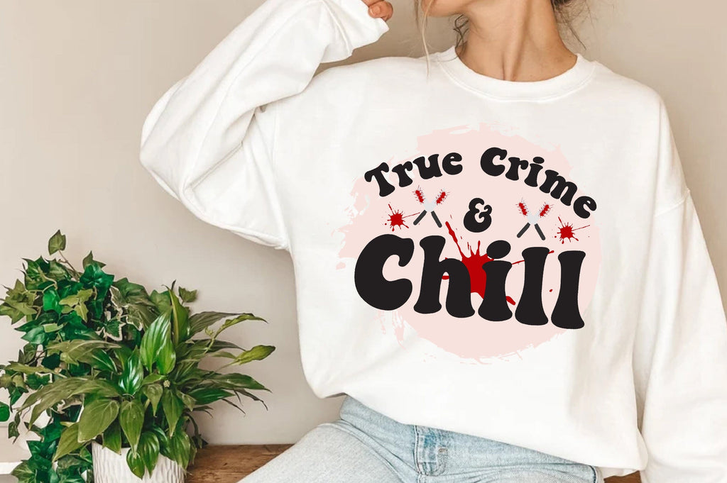True Crimes And Chill Png, Skeleton Hoodie Png, Halloween Png, Spooky ...