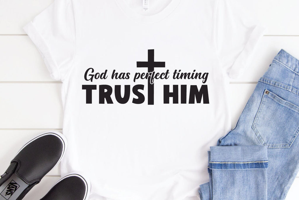 Trust God SVG Cut File | Christian Quotes - So Fontsy