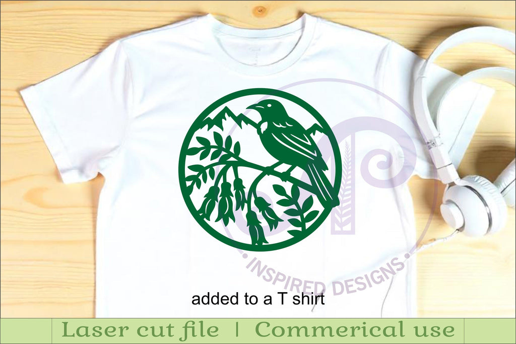Tui New Zealand bird wall sign, SVG file. - So Fontsy
