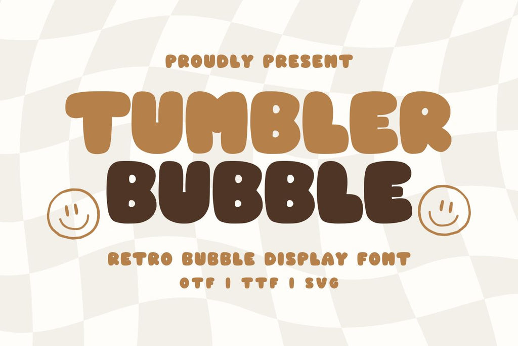 Tumbler Bubble - Retro Bubble Font - So Fontsy