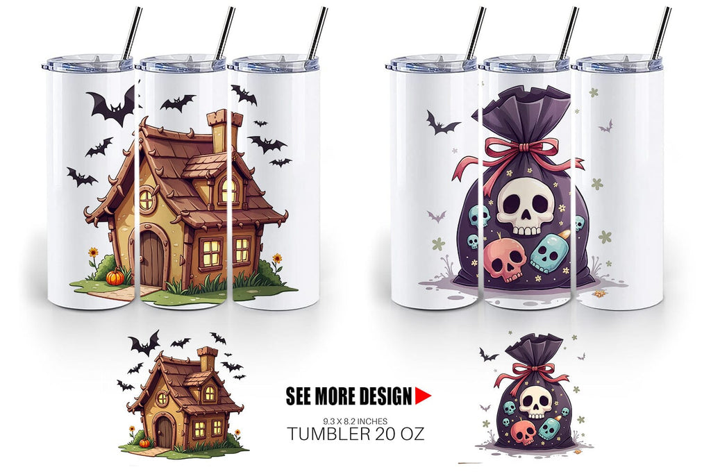 Tumbler Gothic Halloween Candies and Treats - So Fontsy