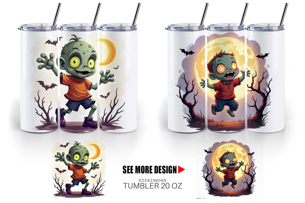 Tumbler Halloween Zombie Stumble - So Fontsy