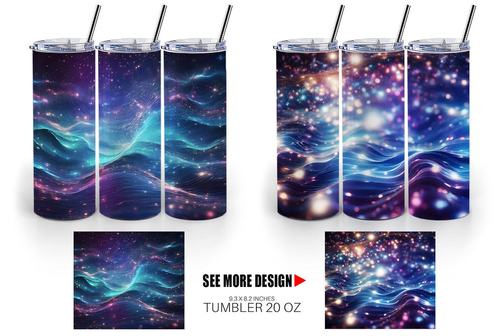 Tumbler Wrap Particles Light - So Fontsy
