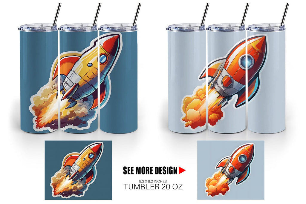 Tumbler Wrap Rocket illustration - So Fontsy