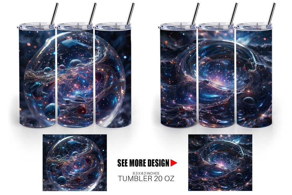 Tumbler Wrap Space Galaxy Infinite - So Fontsy