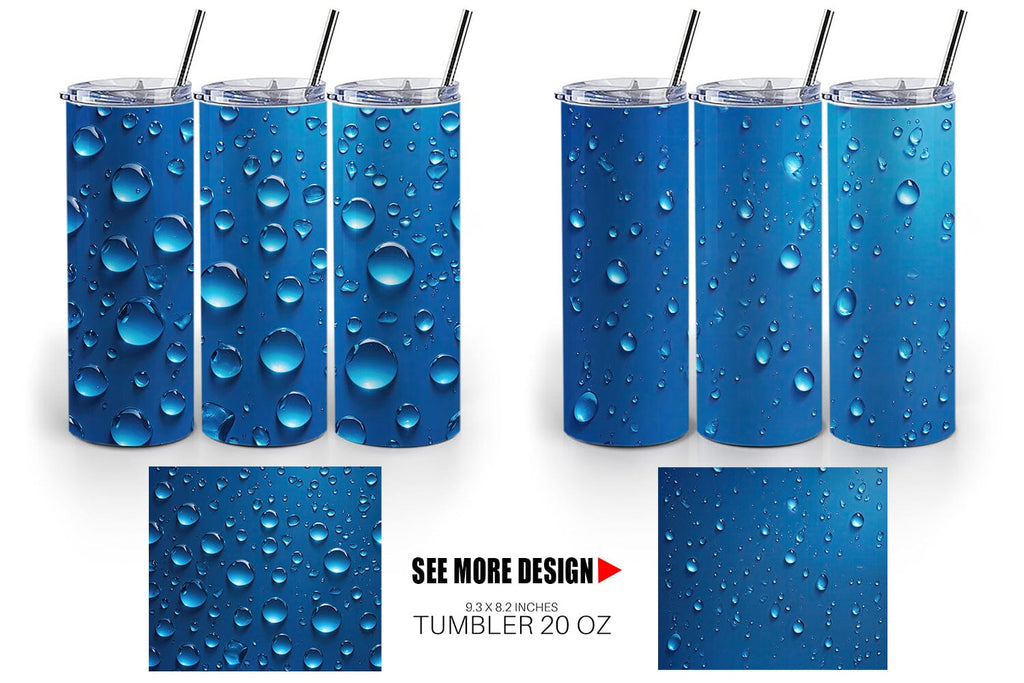 Tumbler Wrap Water Droplet - So Fontsy