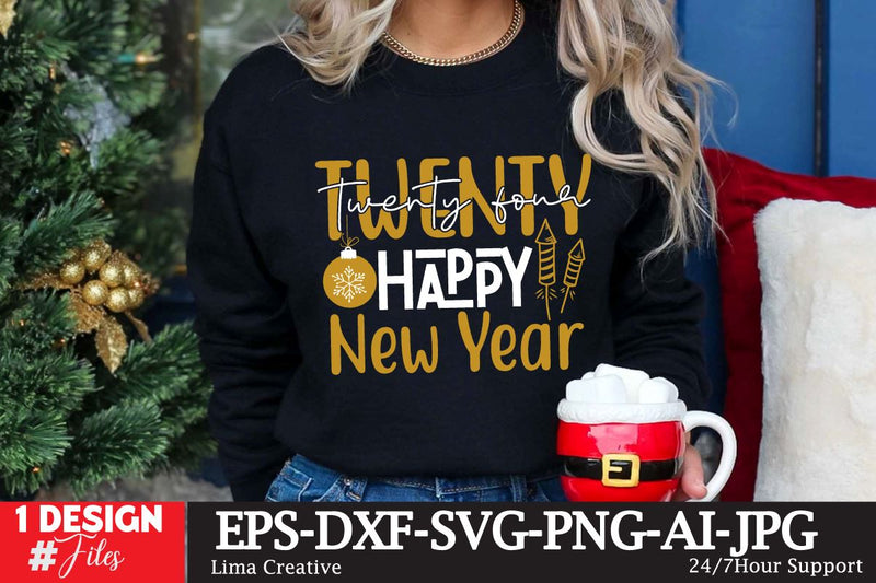 Twenty Twenty Four Happy New Year SVG Cut File ,New Year Sublimation ...