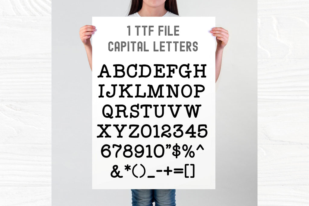 Typewriter Font Svg, Vintage Font Alphabet, Retro Typewriter Letters ...