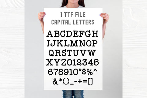 Typewriter Font Svg, Vintage Font Alphabet, Retro Typewriter Letters ...