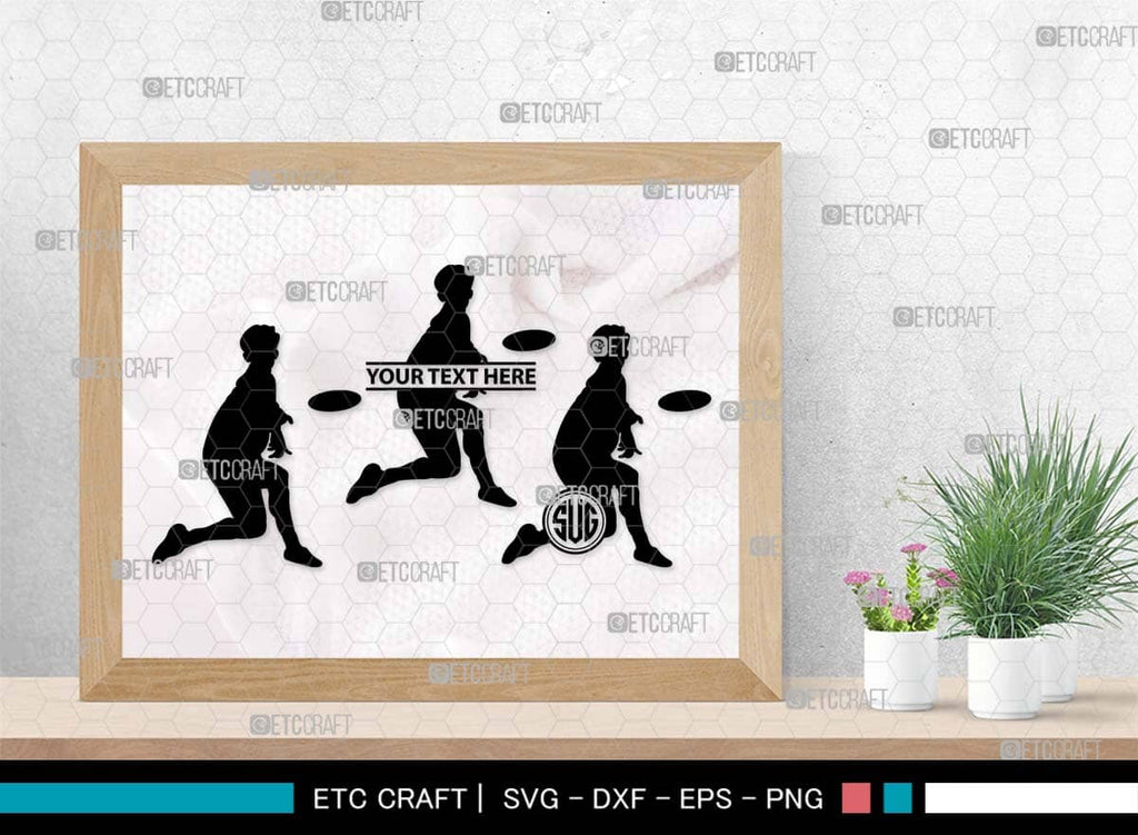 Ultimate Frisbee Monogram, Ultimate Frisbee Silhouette, Ultimate ...