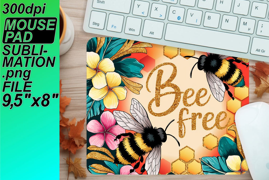 Unique designs for mouse pads, unleash your inner artist! , Bee - So Fontsy