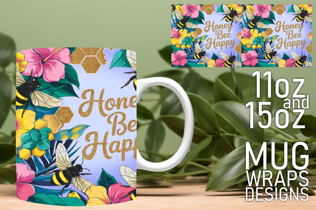 Unlock your creativity, with our beautiful mug templates! , Bee - So Fontsy