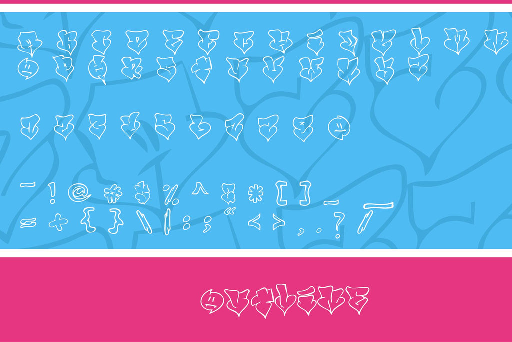 Urban Love - Solid and Outline Graffiti Font - So Fontsy
