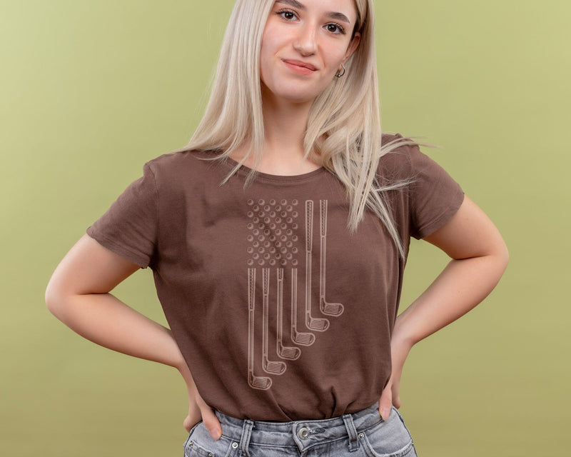 USA Flag with Golf svg, American golf lover, Red and Blue, Golf bat svg ...