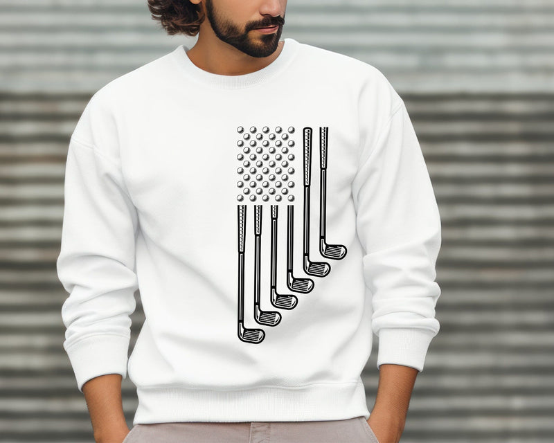 USA Flag with Golf svg, American golf lover, Red and Blue, Golf bat svg ...