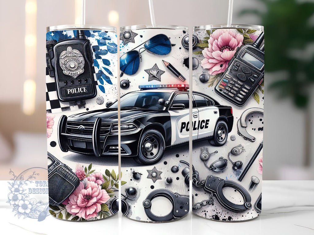 USA Police 20 oz Skinny Tumbler, 4th of July Tumbler Png, Straight ...