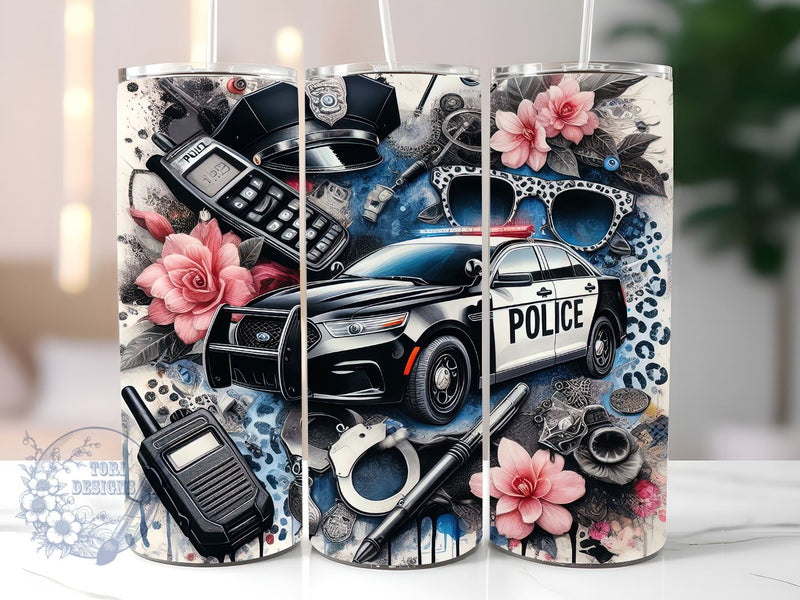 USA Police 20 oz Skinny Tumbler, 4th of July Tumbler Png, Straight ...