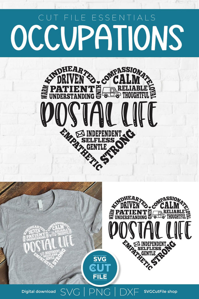 USPS svg - Postal life design with little postal truck - So Fontsy