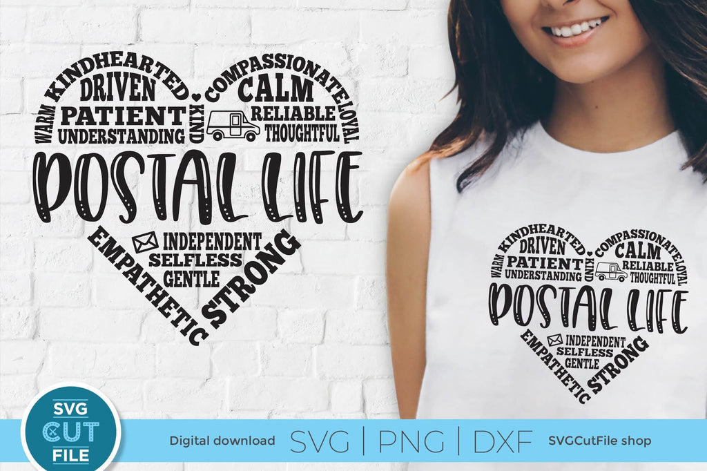 USPS svg - Postal life design with little postal truck - So Fontsy