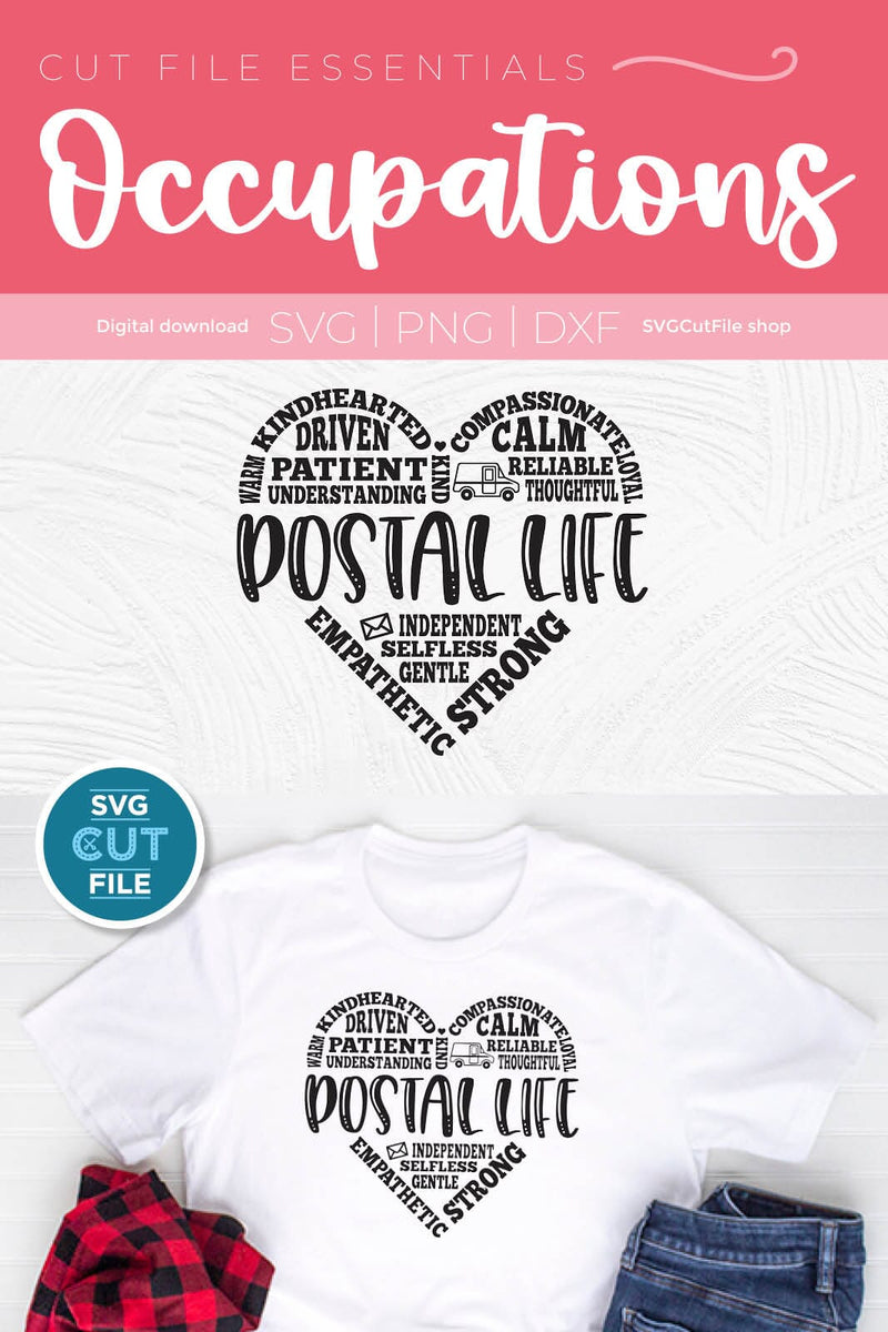 USPS svg - Postal life design with little postal truck - So Fontsy