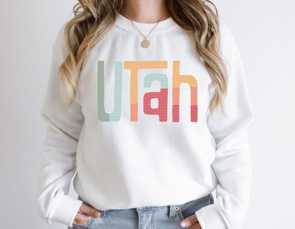 Utah Retro Typography PNG | Vintage State Name Design | Sublimation ...