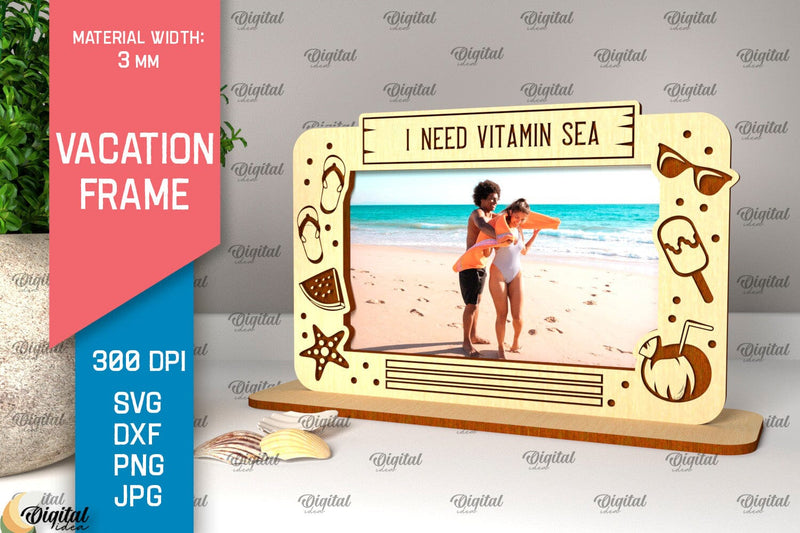 Vacation Frames Laser Cut Bundle. Vacation Photo Frames SVG - So Fontsy
