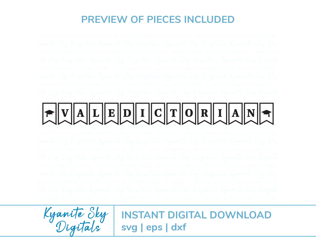 Valedictorian Salutatorian Buntings SVG cut files graduation paper ...