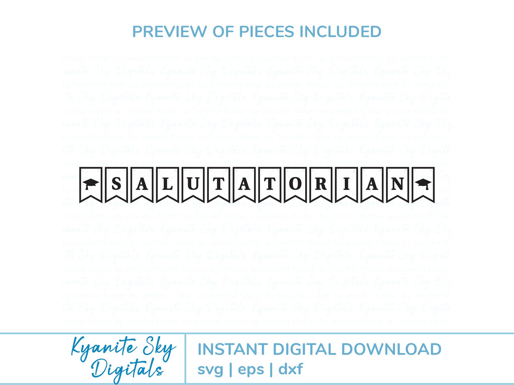 Valedictorian Salutatorian Buntings SVG cut files graduation paper ...