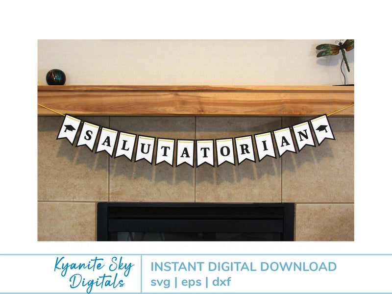 Valedictorian Salutatorian Buntings SVG cut files graduation paper ...