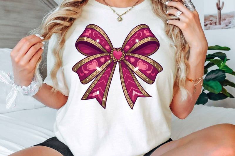 Valentine Coquette Bow Sublimation Design - So Fontsy