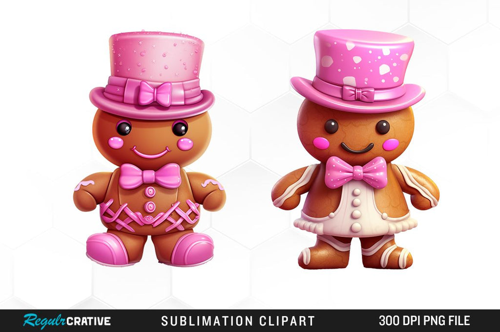 Valentine Gingerbread Clipart Bundle - So Fontsy