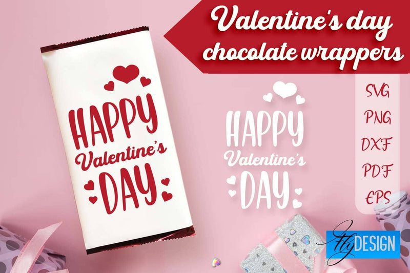 Valentine's Day Chocolate Wrappers SVG | Chocolate Wrappers Design - So ...