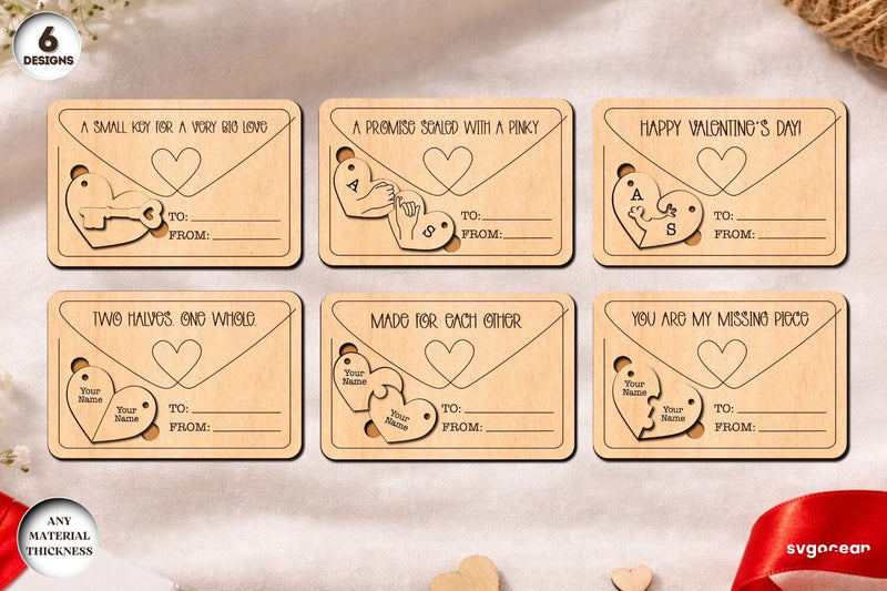Valentine's Day Couple Keychains SVG Bundle - So Fontsy