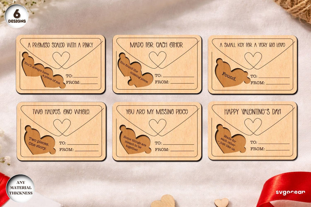 Valentine's Day Couple Keychains SVG Bundle - So Fontsy