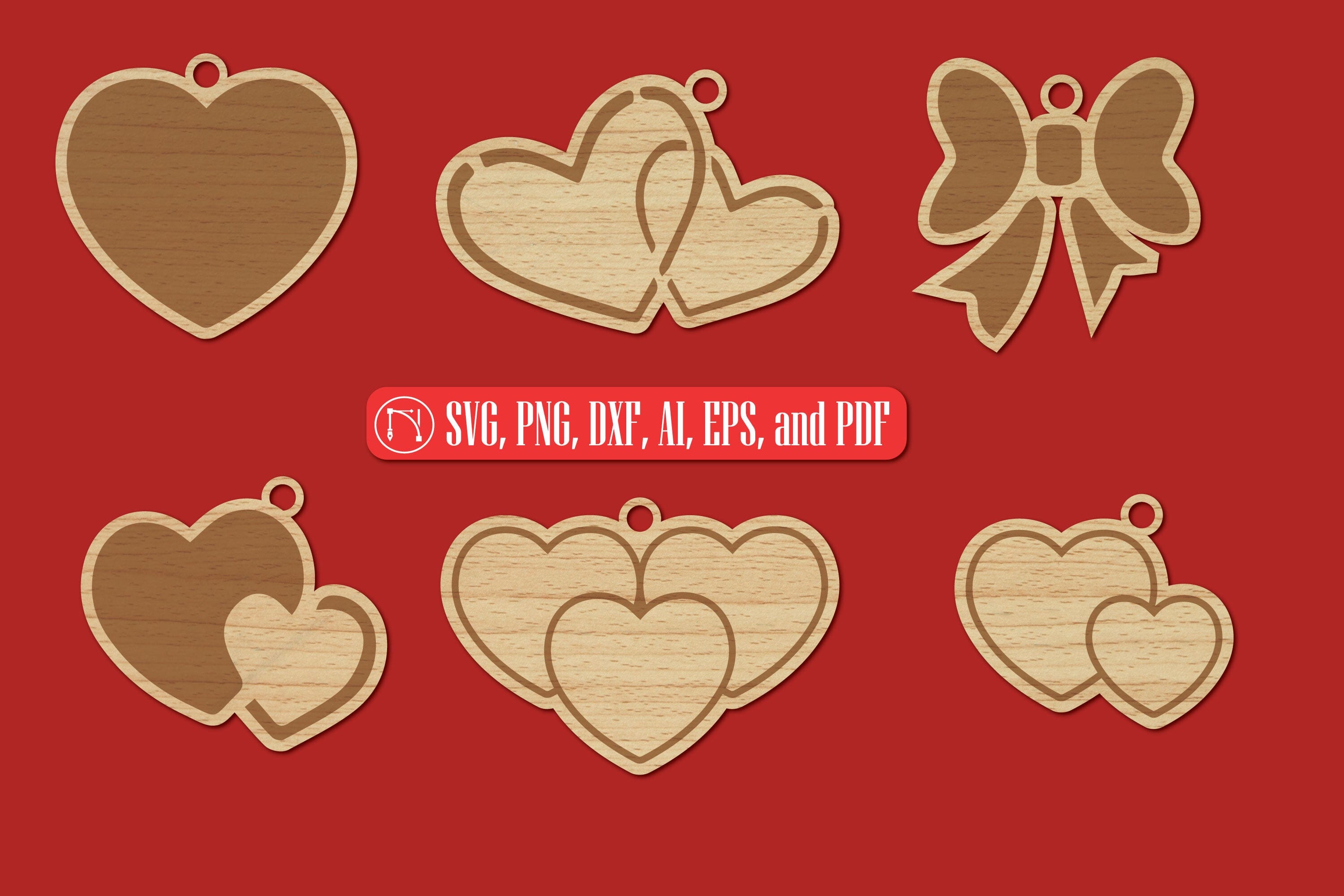 Valentine's Day Cutouts Tag SVG Bundle - So Fontsy