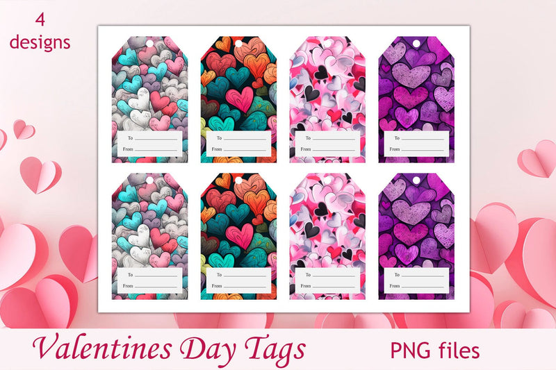 Valentines day gift tags png, Gift labels Valentine, Printable template ...