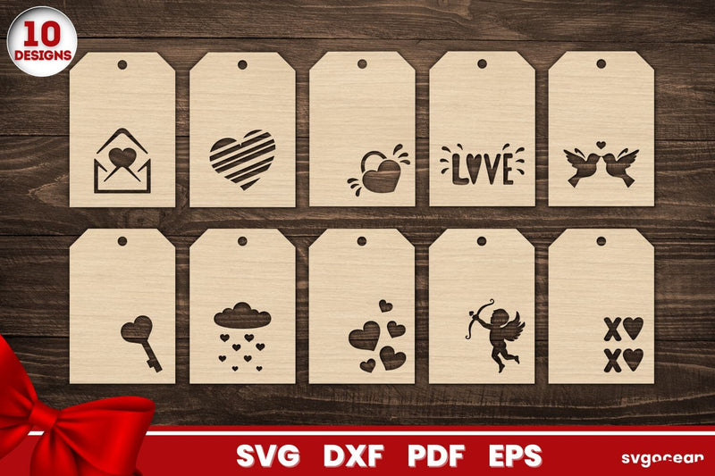 Valentines Day Gift Tags Svg - So Fontsy
