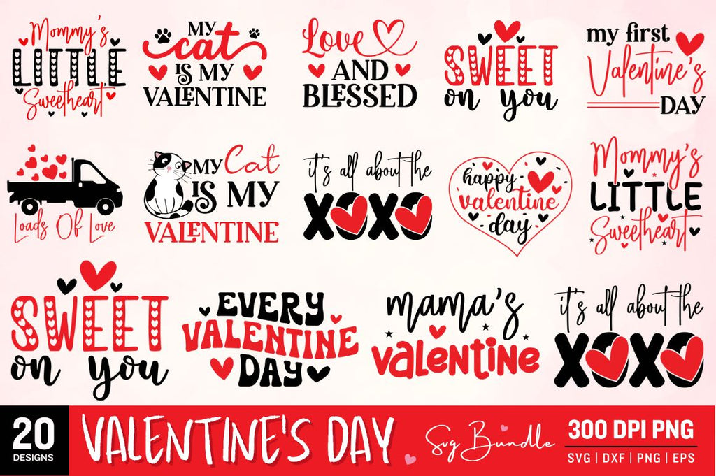 Valentines day SVG Bundle - So Fontsy