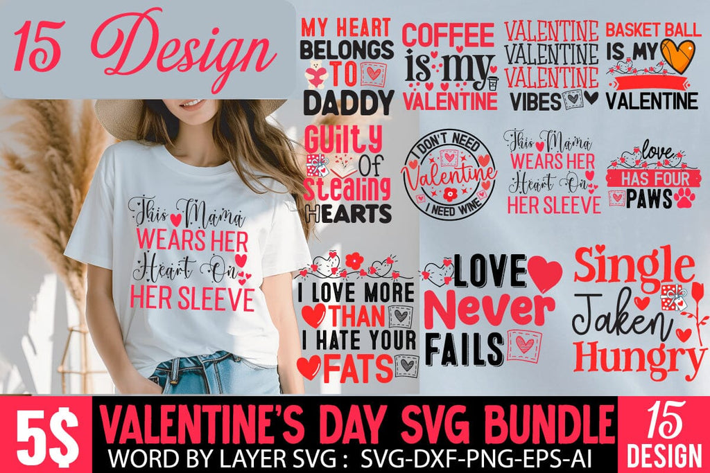 Valentine's Day SVG Bundle , Valentines SVG Bundle,Love SVG Bundle ...