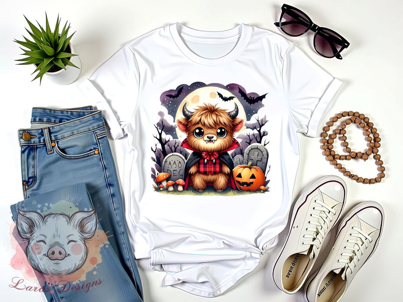 Highland Cow, Mummy Cow, Halloween Cow, Cute Cow PNG, Farm Animal Art ...