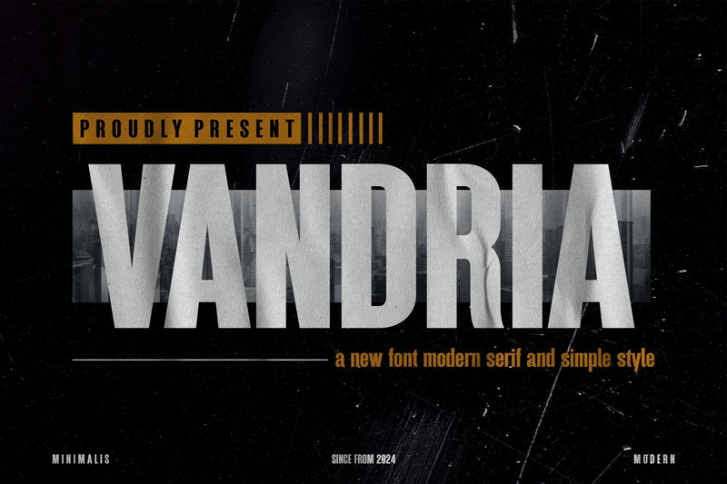 VANDRIA - Modern Condensed Sans Serif - So Fontsy